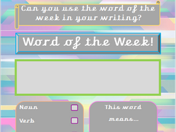 Word of the Week poster | Teaching Resources