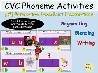 CVC Words Onset and Rime Phonics Spelling Worksheets Sorting Cut Paste ...