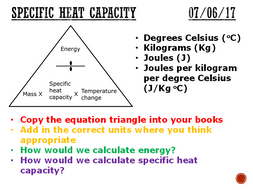 Specific heat capacity - complete lesson (GCSE 1-9) | Teaching Resources
