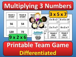 Multiplying 3 Numbers by FullShelf | Teaching Resources