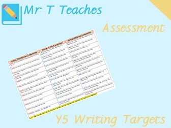 Years 1 - 6 Writing Targets Assessments | Teaching Resources