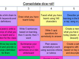Consolidate/Plenary - Roll the Dice activity | Teaching Resources