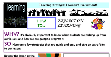 Teaching strategies I couldn't live without - reflecting on learning ...