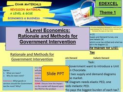 Government Intervention: A Level Economics | Teaching Resources