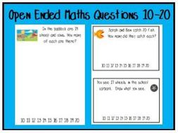 Open Ended Maths Questions - 10-20 | Teaching Resources