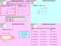 Expanding Double Brackets | Teaching Resources