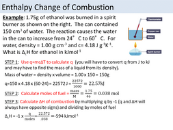 Measuring Enthalpy Changes Q=mcdT OCR A level | Teaching Resources
