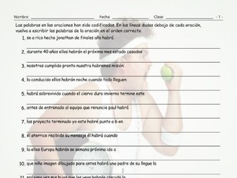 Future Perfect Tense Spanish 4 Worksheet-2 Game-1 Exam Bundle ...