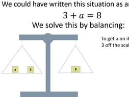 KS3 Introduction to Equations (Balancing Method) | Teaching Resources