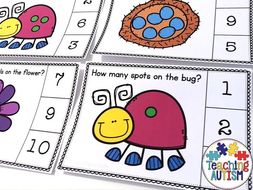 Spring Counting Task Cards | Teaching Resources