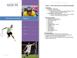New OCR GCSE PE Paper 2 Revision Booklet | Teaching Resources