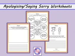Apologising/Saying Sorry PowerPoint + Worksheets | Teaching Resources