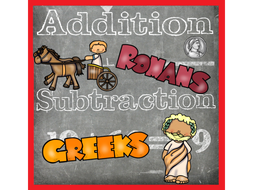 Free Themed Addition and Subtraction Worksheets - Ancients | Teaching ...