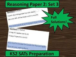 KS2 Maths SATs Reasoning Paper 2 (Set 3) | Teaching Resources