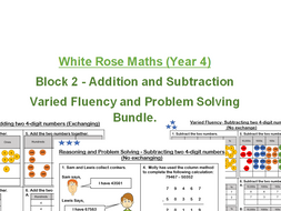 White Rose Maths - Year 4 - Addition and Subtraction (Block 2) Varied ...