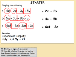 Expanding brackets | Teaching Resources