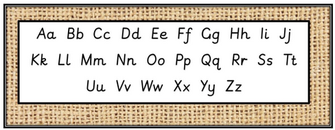 Hessian backed Alphabet mat | Teaching Resources