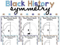 Black History Month Symmetry Activity Worksheets | Teaching Resources
