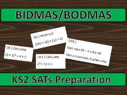 KS2 SATs BIDMAS/BODMAS | Teaching Resources