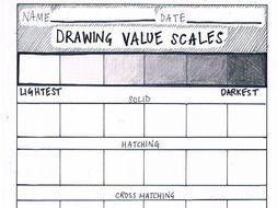 Drawing Value Scales | Work Sheet | Teaching Resources