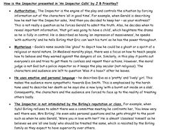 An Inspector Calls - The Inspector Key Quotations | Teaching Resources