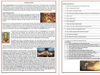 Easter - Reading Comprehension and Vocabulary Worksheets | Teaching ...