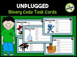 Binary Coding Unplugged Task Cards Ascii | Teaching Resources