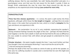 Stevie Smith 'Not Waving But Drowning' - Poem Analysis | Teaching Resources