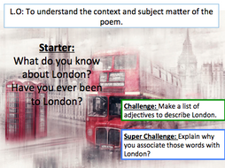 AQA Power & Conflict Poetry - London by William Blake. Context ...