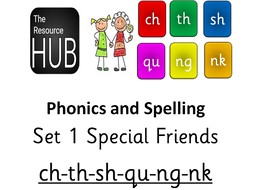 Phonics Set 1 Special Friends Read Write Inc. CH TH SH QU NG NK KS1 | Teaching Resources