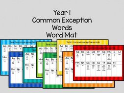 Year 1 Word Mat - Common Exception Words | Teaching Resources