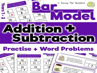 Bar Model Addition and Subtraction Practise and Word Problems Bundle ...
