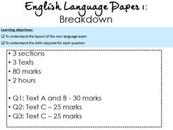 Cambridge iGCSE 0500 English Language Paper 1 SoW | Teaching Resources