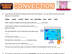 KS3 PHYSICS HEAT TRANSFER - CONVECTION | Teaching Resources