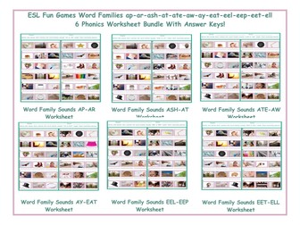 Word Family Sounds EEL-EEP Worksheet | Teaching Resources