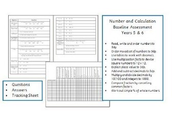 Baseline Maths Assessment Bundle | Teaching Resources