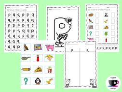 P and Q Letter Reversals Pack | Teaching Resources