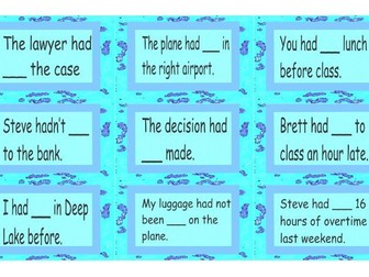 Past Perfect Tense 6 English Legal Text Game Bundle | Teaching Resources