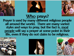 KS3 The importance of prayer for Christians | Teaching Resources