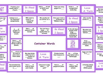 Container Words 6 English Legal Text Game Bundle | Teaching Resources