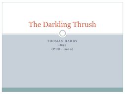 The Darkling Thrush by Thomas Hardy | Teaching Resources