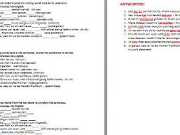 German writing practice: past tense work experience | Teaching Resources