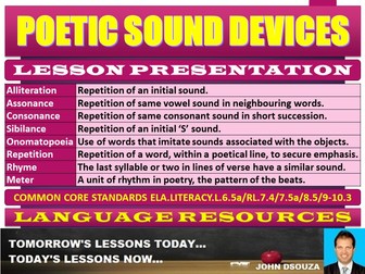 POETIC SOUND DEVICES BUNDLE | Teaching Resources