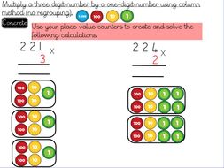 Multiplication and Division- Multiply a 3-digit number by a 1-digit ...