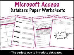 Databases Worksheets (Microsoft Access) | Teaching Resources