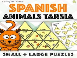 Spanish Animals Tarsia Puzzle Activity | Teaching Resources