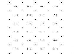 Negative Numbers Game - squares | Teaching Resources