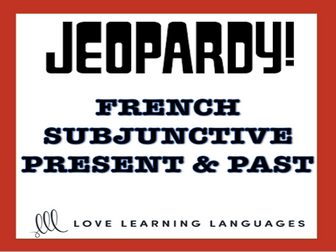 French verb tenses powerpoint jeopardy games bundle - 14 different ...