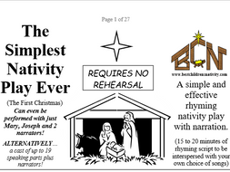 Simple Nativity Play. Preparation done just print and distribute. (This ...