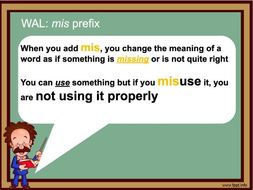 Adding the Prefix - Mis | Teaching Resources